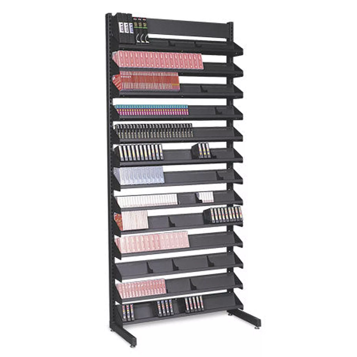 LTO & Hard Drive Storage Rack 84" Single-Sided (12 Shelves) — Turtlecase